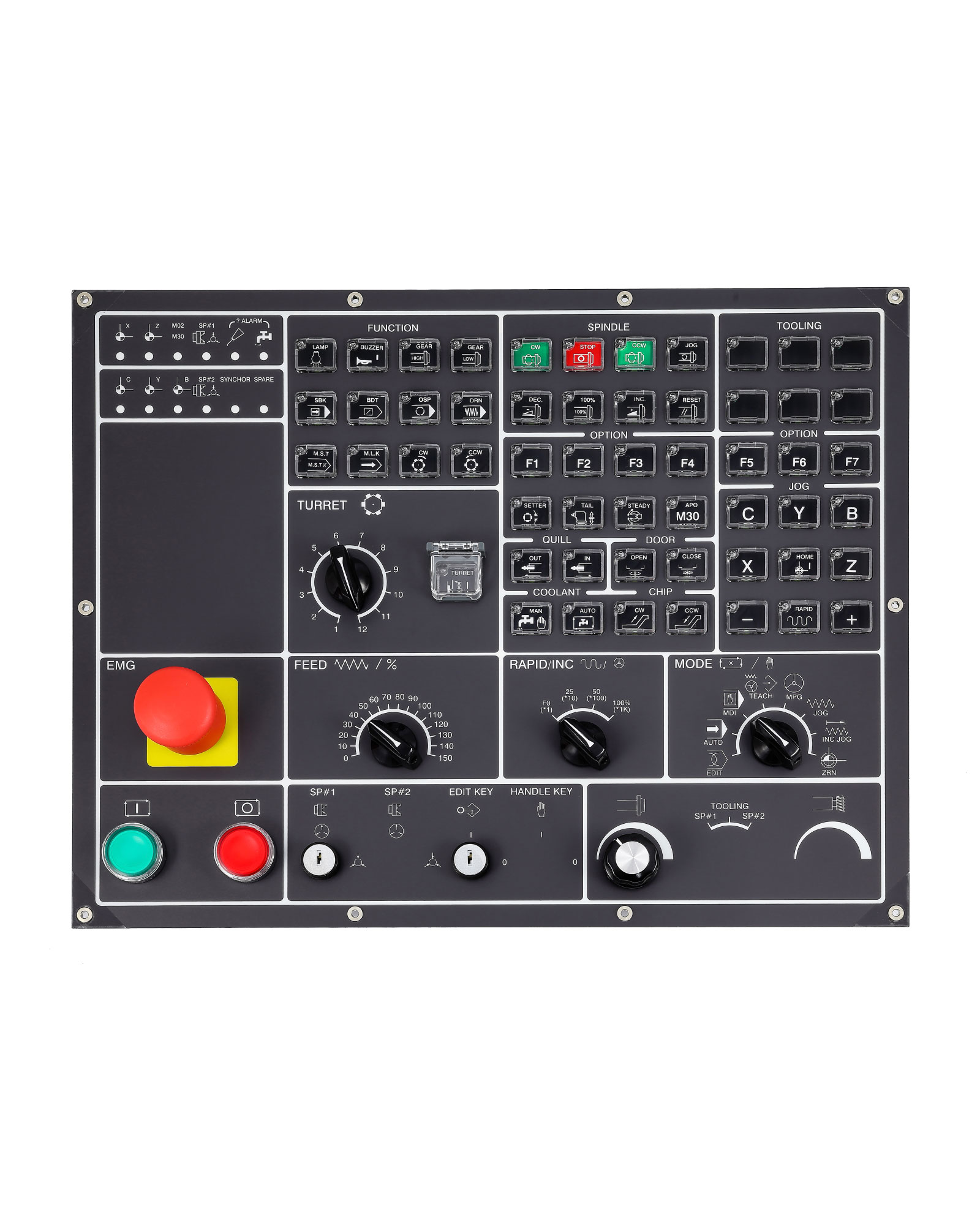 Acrylic Button Switch Milling and Boring Machine Operator Panel