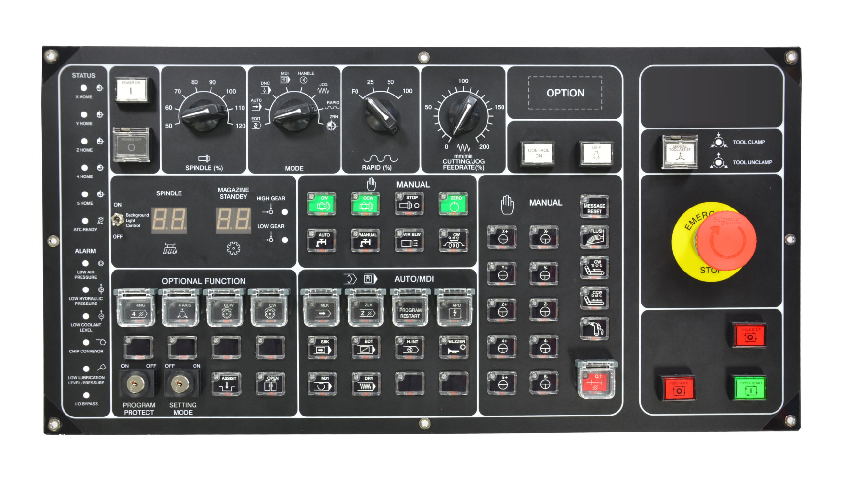 Acrylic Button Switch Milling and Boring Machine Operator Panel