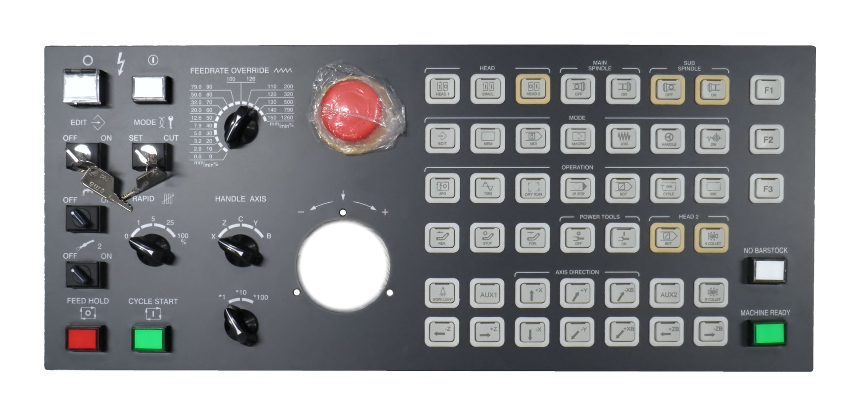 Laser Engraving ABS Button CNC Lathe Operator Panel