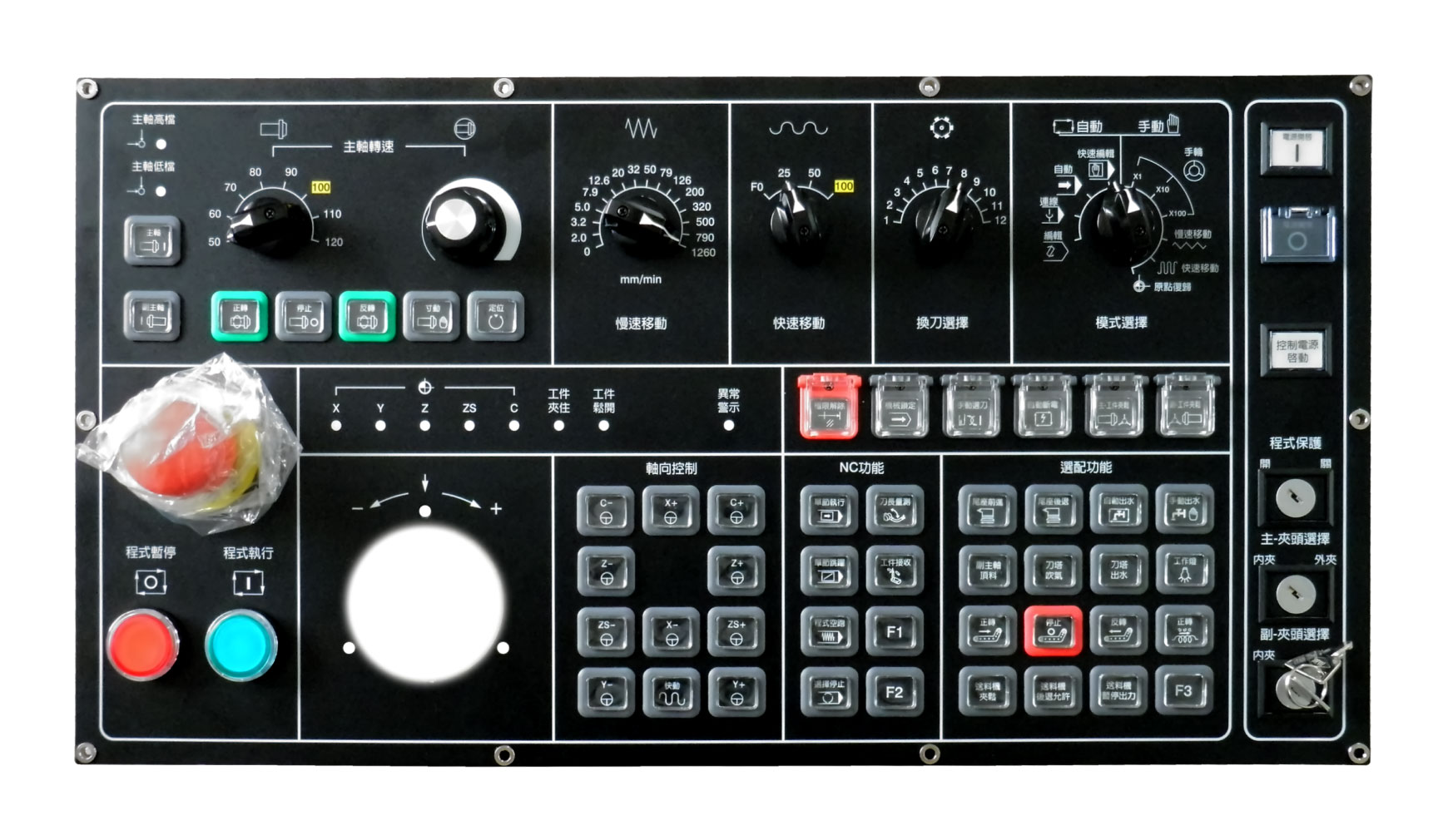New Transparent Button CNC-Processing Center Operator Panel