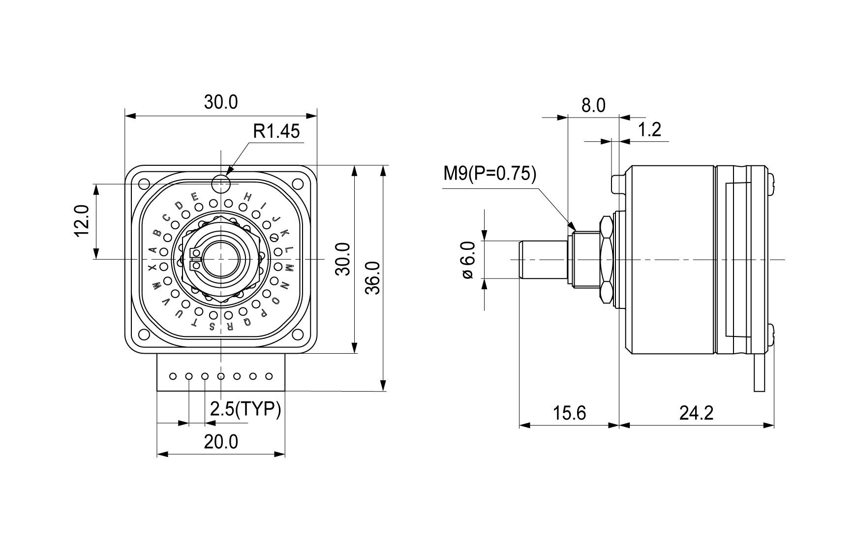 30° Digital Code Rotary Switch N Series